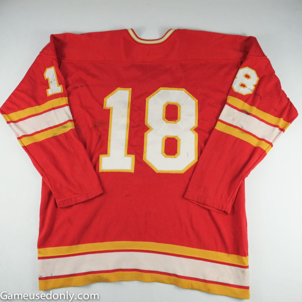 Ray Comeau Atlanta Flames 1973 1974 Game Used Jersey - Game Used Only