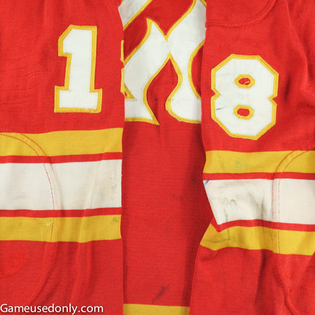 Ray Comeau Atlanta Flames 1973 1974 Game Used Jersey - Game Used Only